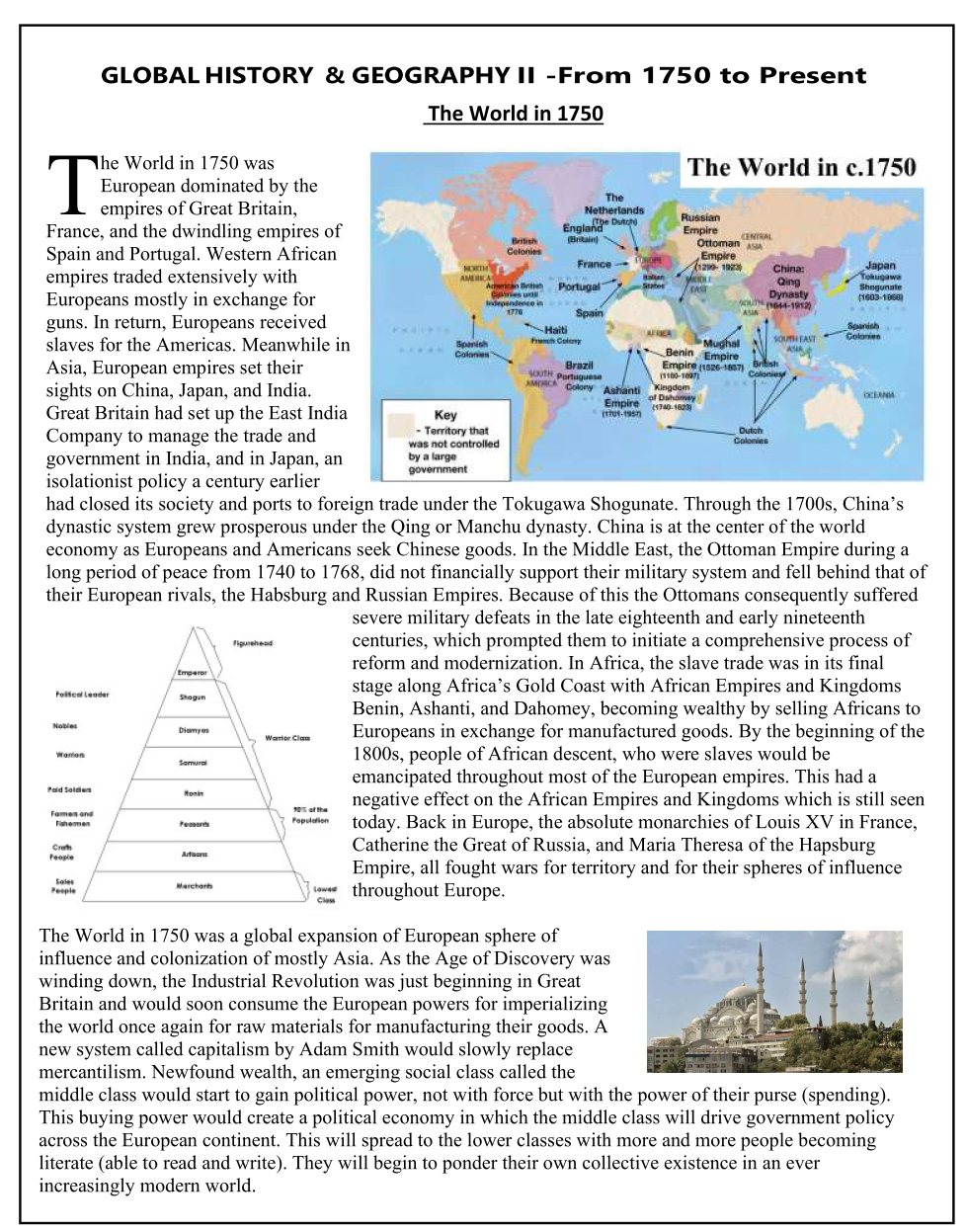 The World in 1750 Webquest - Overview - LearnSocialStudies